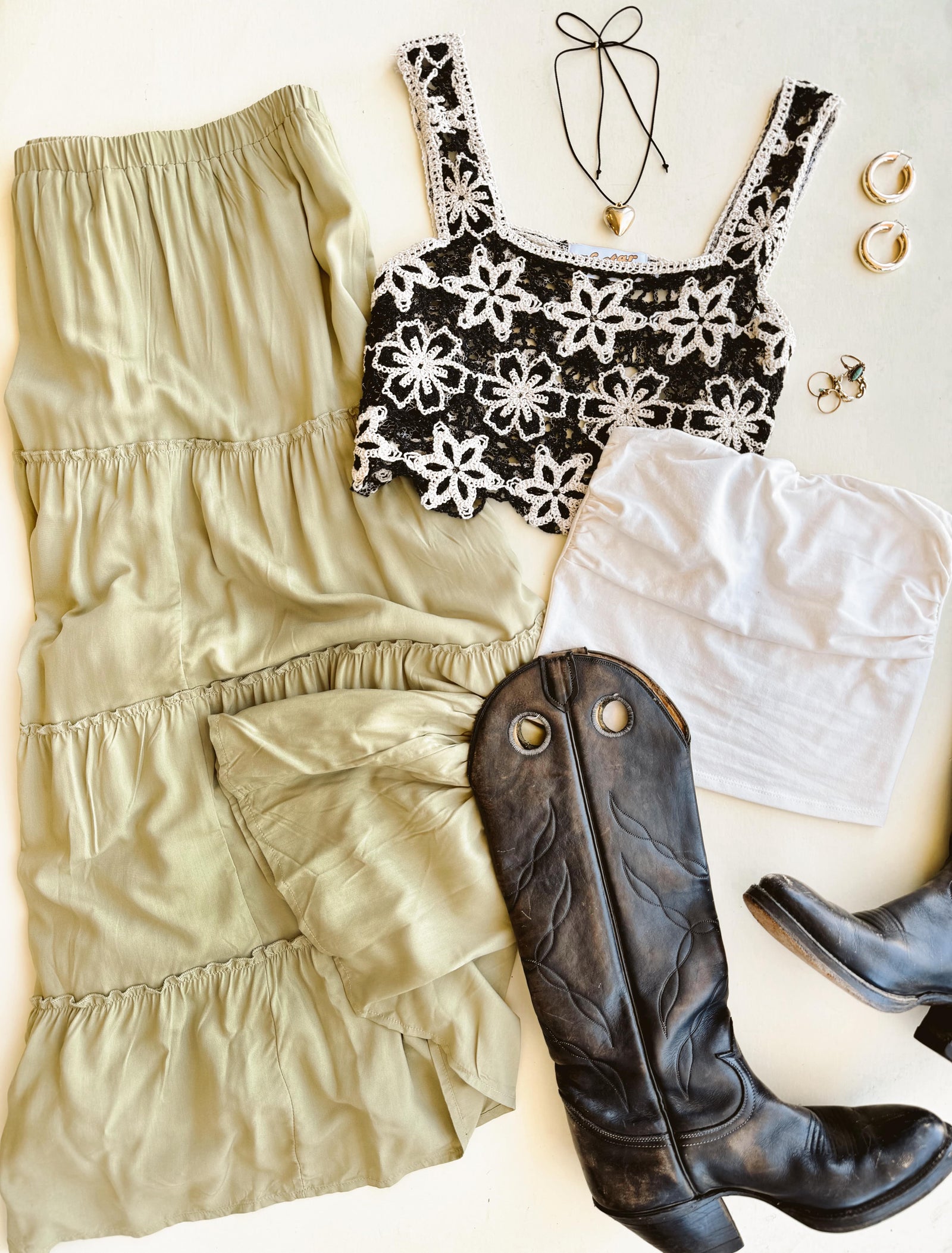 The Fave Ruched Tube Cream Top